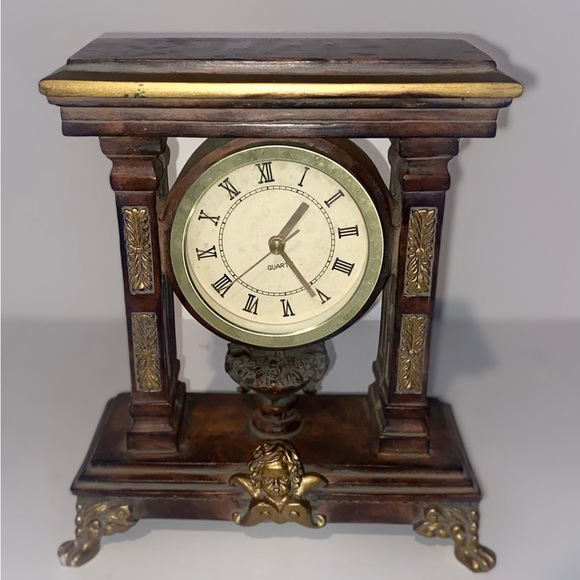 ornate | Other | Vintage Ornate Wooden Cherub Angel Clock Needs Battery ...